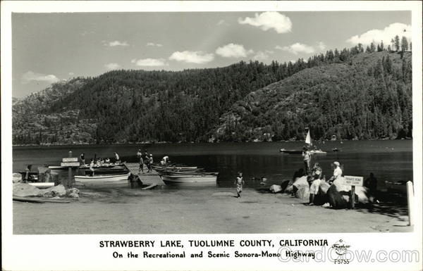 Strawberry Lake, On the Recreational and Scenic Sonora-Mono Highway ...