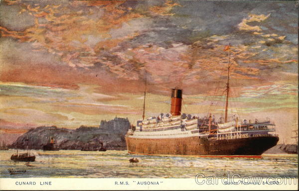 R.M.S. "Ausonia - Cunard Line Cruise Ships