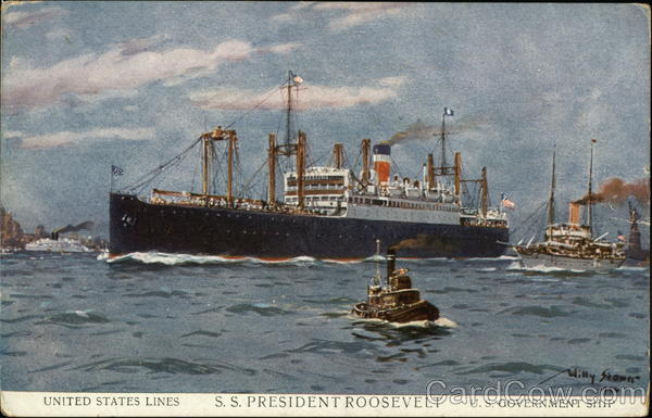 United States Line S.S. President Roosevelt, U.S. Government Ship Steamers