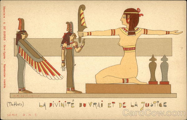 La Divinite Du Vrai Et De La Justice Thebes, Egypt Africa