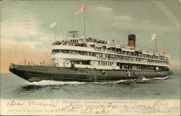 SS Christopher Columbus, Chicago Milwaukee Route Steamers