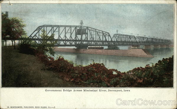 Government Bridge across Mississippi River Davenport, IA
