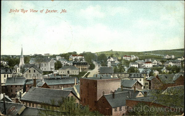 Bird's Eye View of Town Dexter, ME