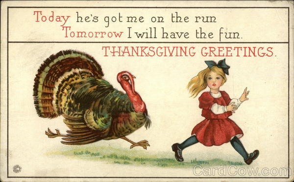 Turkey Chasing Girl Children