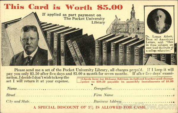 The Pocket University Library Advertising