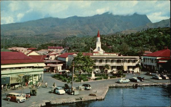 View of Town Papeete, Tahiti South Pacific