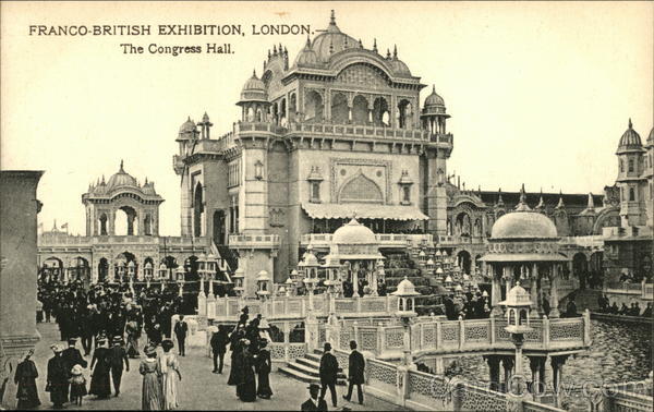 1908 Franco-British Exhibition, London. The Congress Hall England ...
