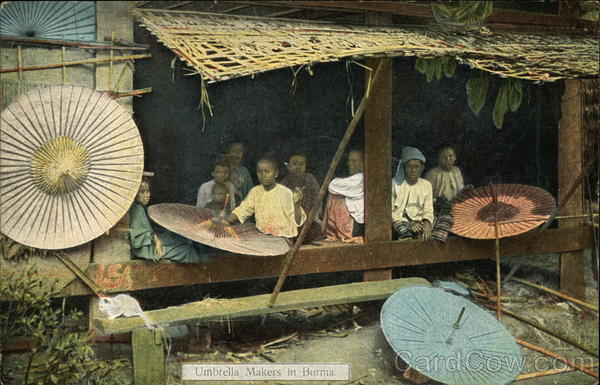 Umbrella Makers Burma South Pacific