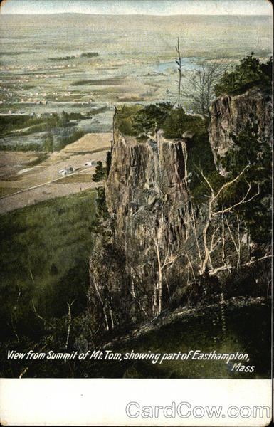 View from Summit of Mt. Tom, Showing Part of Easthampton, Mass ...