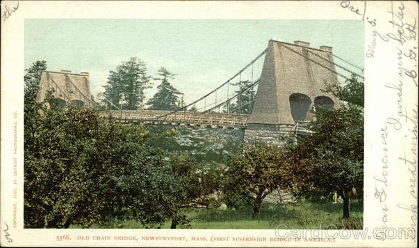 Old Chain Bridge, First suspension bridge in America Newburyport, MA