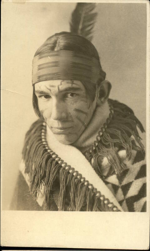 Naitive American in Full Dress Native Americana