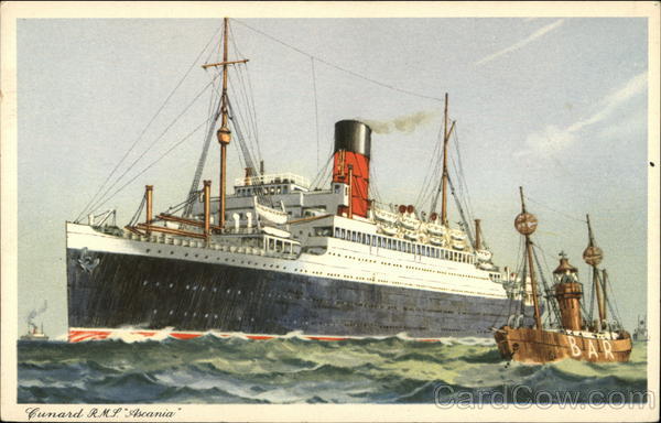Cunard RMS "Ascania" Cruise Ships