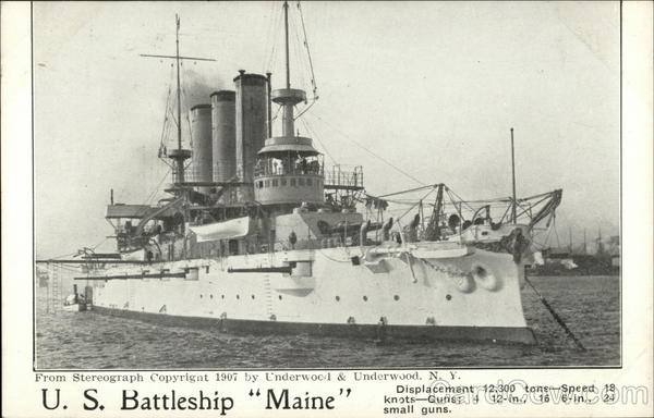 U.S. Battleship "Maine" Navy