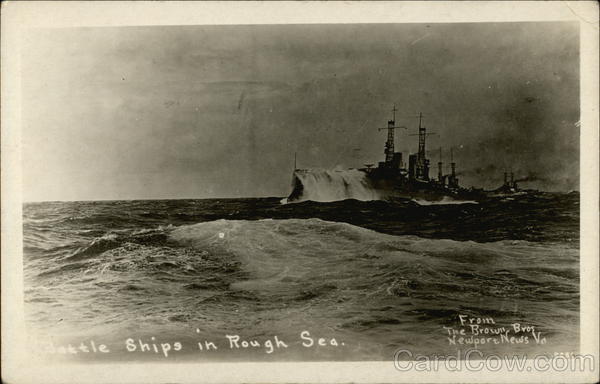 Battle Ships in Rough Sea Battleships