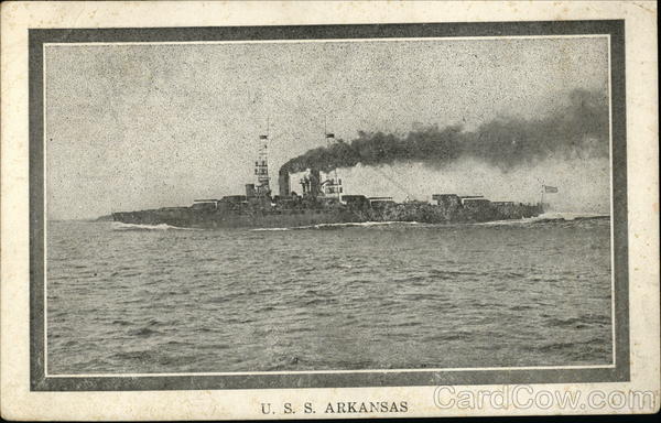 USS Arkansas on the Water Battleships