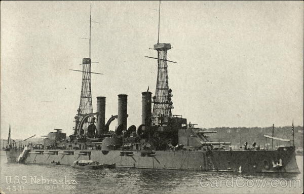USS Nebraska on the Water Battleships