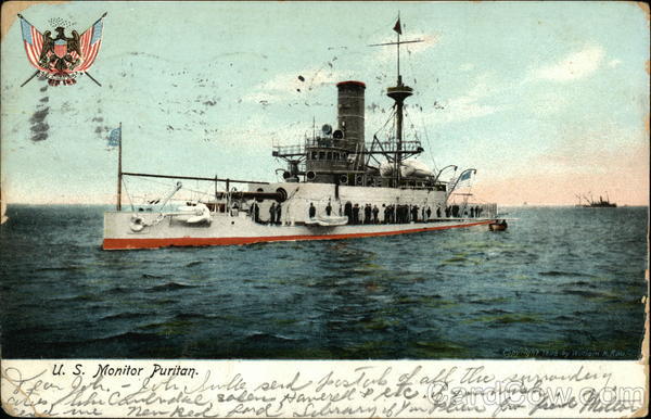 US Monitor Puritan on the Water Ships