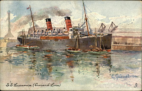 S.S. Lucania (Cunard Line) Boats, Ships
