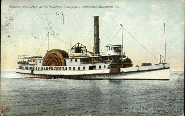 Steamer Nantucket, of the Martha's Vineyard & Nantucket Steamboat Co ...