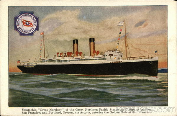 Steamship "Great Northern" of the Great Northern Pacific Steamship ...