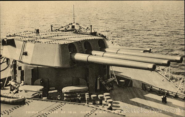 Triple Turrets of 16 in. Guns - H.M.S.'s "Nelson" and "Rodney" England ...