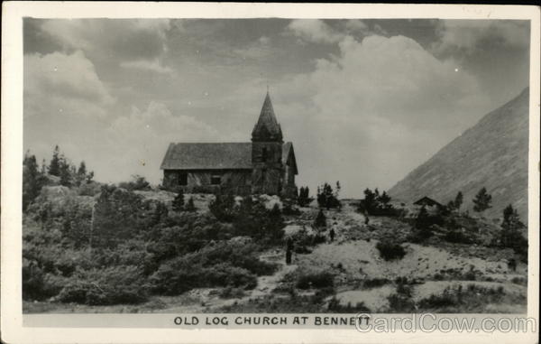 Old Log Church at Bennett British Columbia Canada