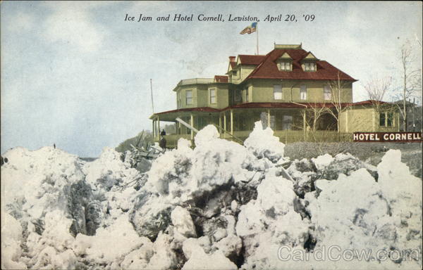 Ice Jam and Hotel Cornell Lewiston, NY