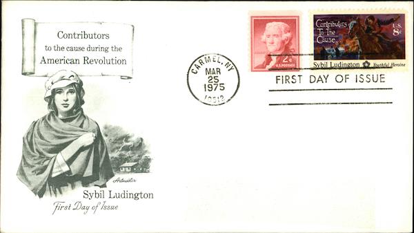 Sybil Ludington, First Day of Issue, Contributors to the Cause During ...