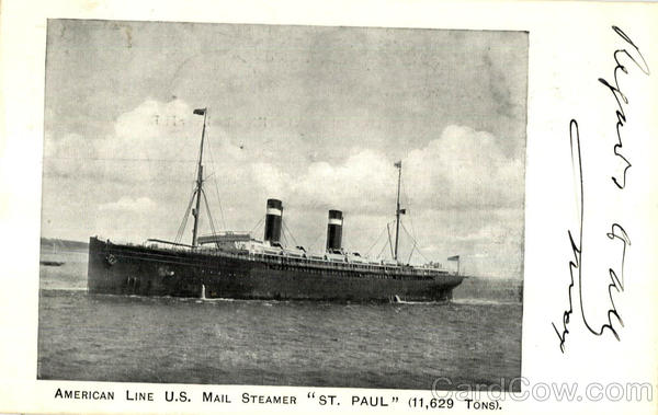 U. S. Mail Steamer St. Paul Boats, Ships