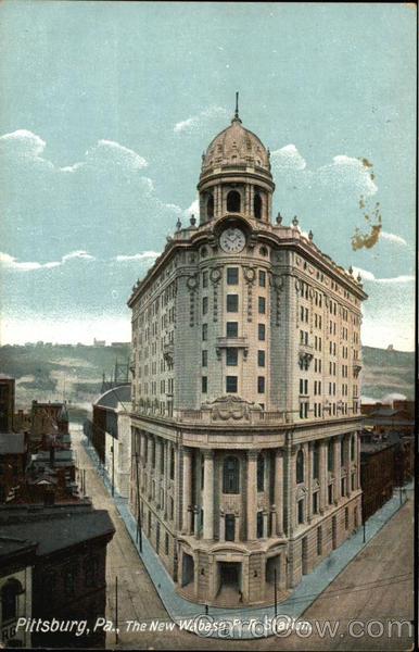 The New Wabash R.R. Station in Pittsburg Pittsburgh, PA