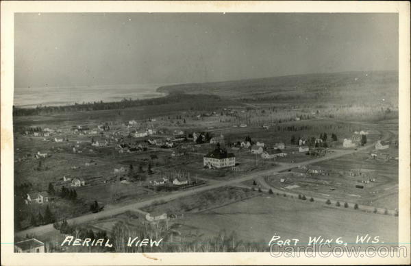 Aerial view Port Wing, WI