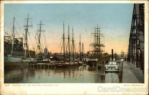 Shipping in the harbor Oakland, CA Postcard