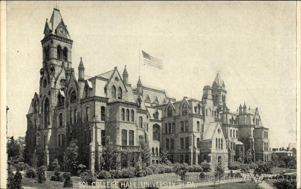 College Hall, University of Pennsylvania Philadelphia, PA Postcard