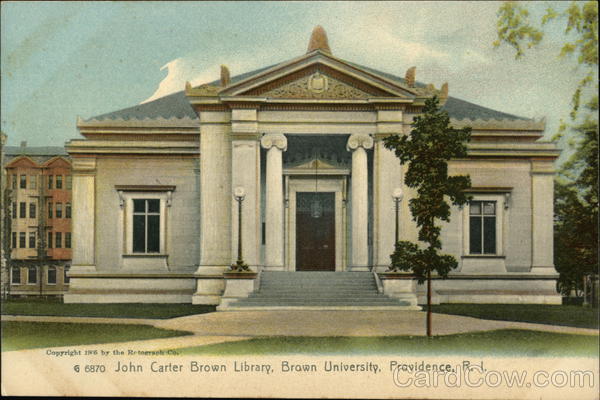 Brown University - John Carter Brown Library Providence, RI Postcard