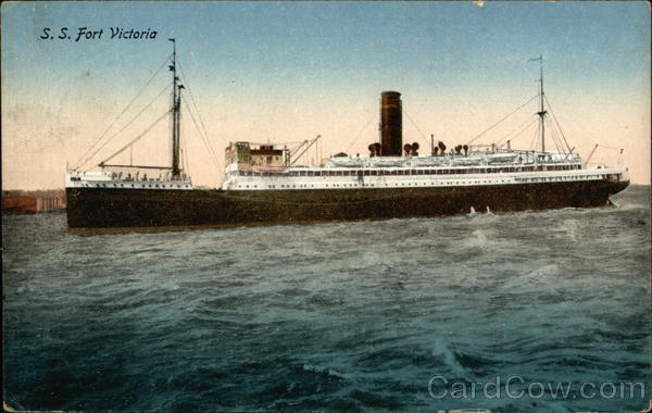 S.S. Fort Victoria Boats, Ships Postcard