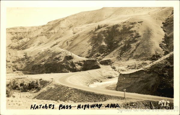 Hatches or Naches Pass Highway Washington Postcard