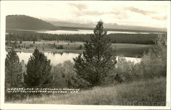 Hebgen's Lake - Fisherman's Paradise West Yellowstone, MT Postcard