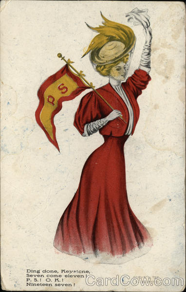 Keystone Normal School Kutztown, PA College Girls Postcard