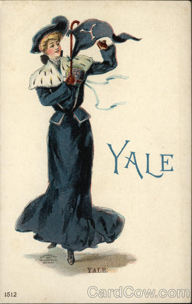 Yale University College Girl College Girls Postcard