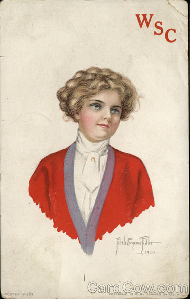 Washington State College Girl College Girls Postcard