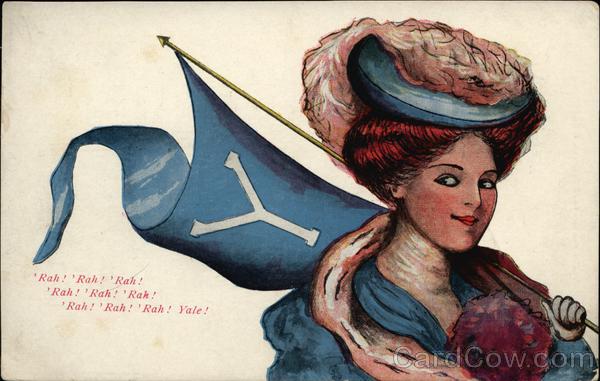 Yale university College Girl College Girls Postcard