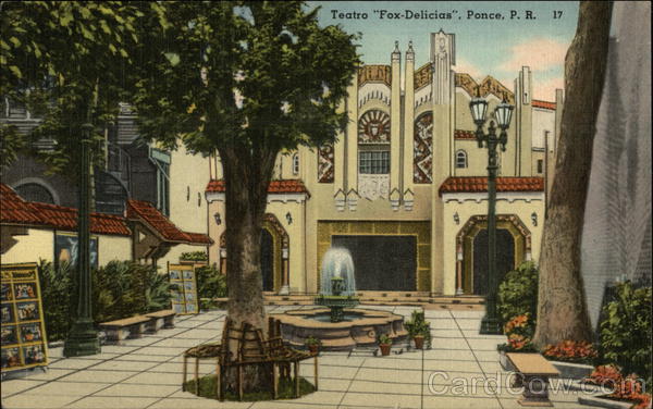 Teatro Fox-Delicias Ponce, PR Puerto Rico Postcard