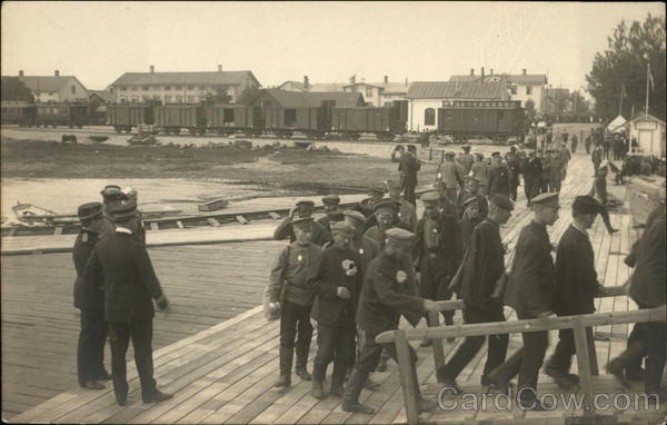 Military Loading at the Docks Postcard