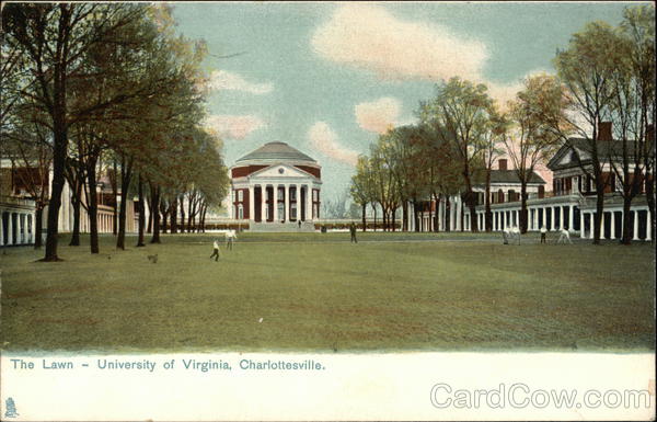 The Lawn at University of Virginia Charlottesville, VA Postcard