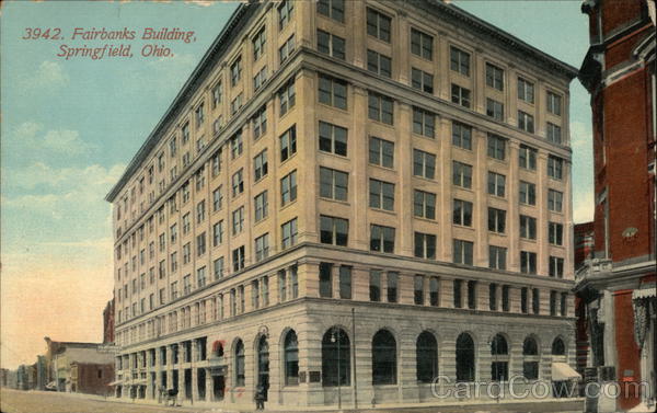 Fairbanks Building Springfield, OH Postcard