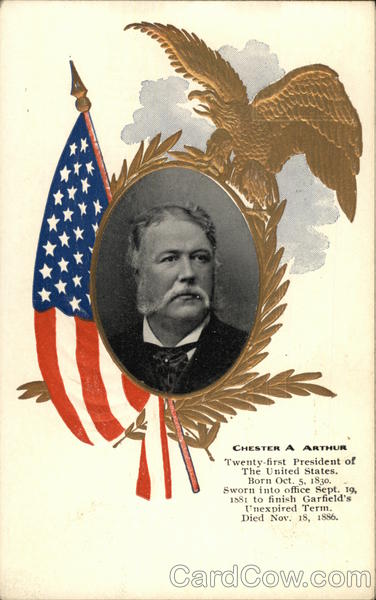Chester A. Arthur Presidents Postcard