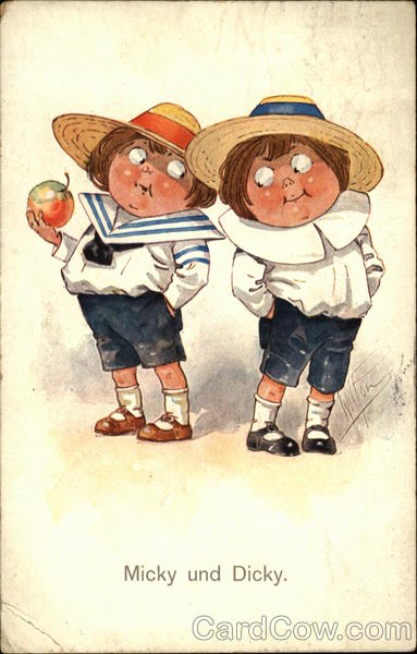 Micky und Dicky Boys Postcard