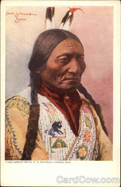 Chief Sitting Bull, Sioux Native Americana Postcard
