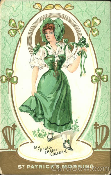 St. Patrick's Morning, My Pretty Irish Colleen St. Patrick's Day Postcard