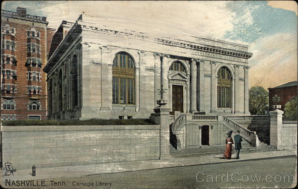 Carnegie Library Nashville, TN Postcard